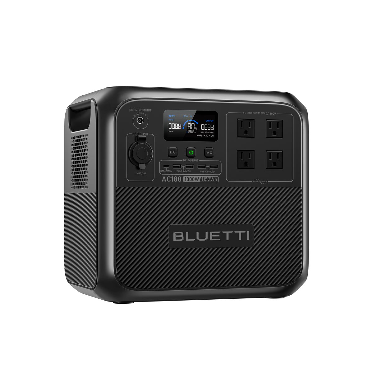 BLUETTI AC180 Solar Portable Power Station | 1,800W 1,152Wh | Flexible ...