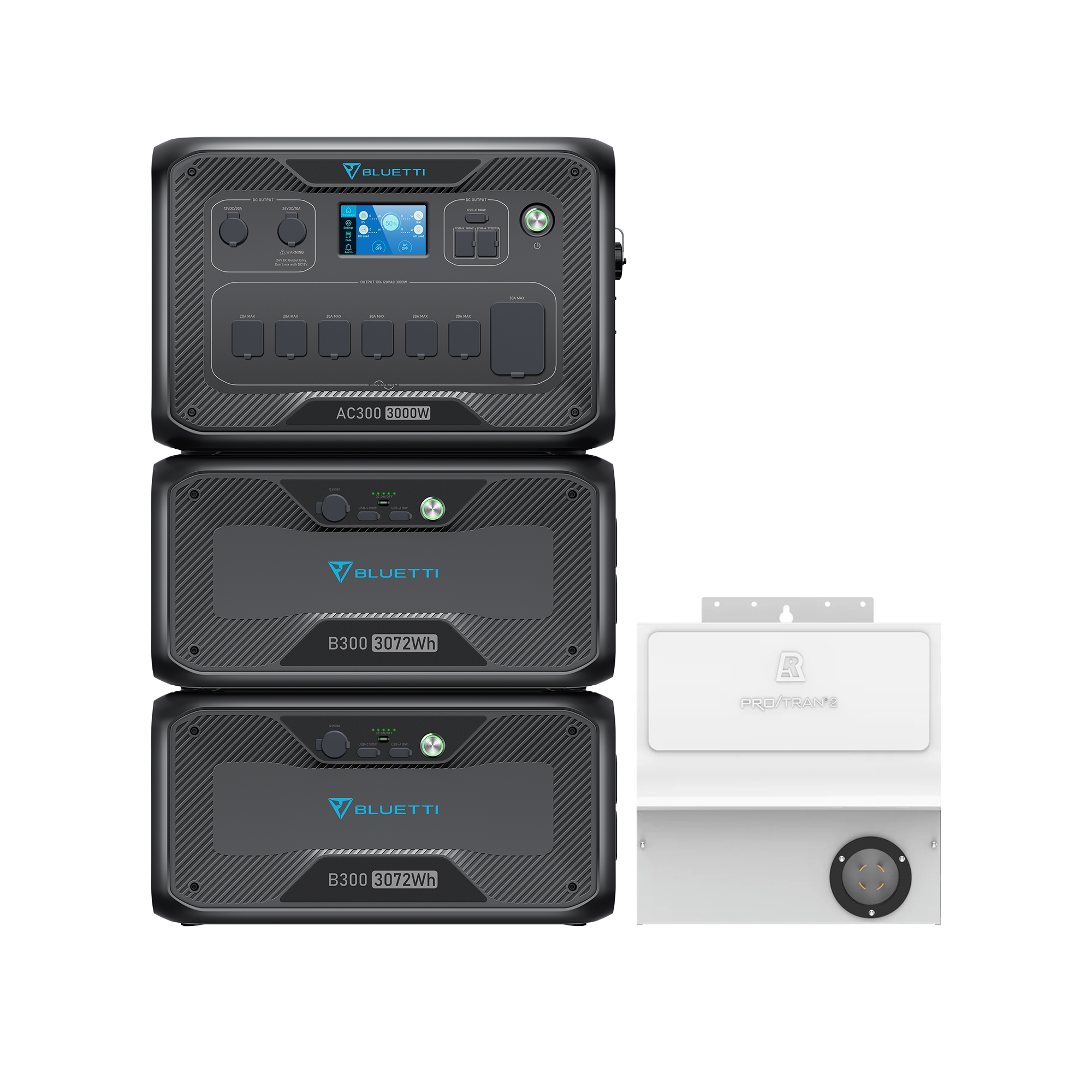 BLUETTI AC300 + 2*B300 | Home Battery Backup Grid-tied System, 3,000W ...