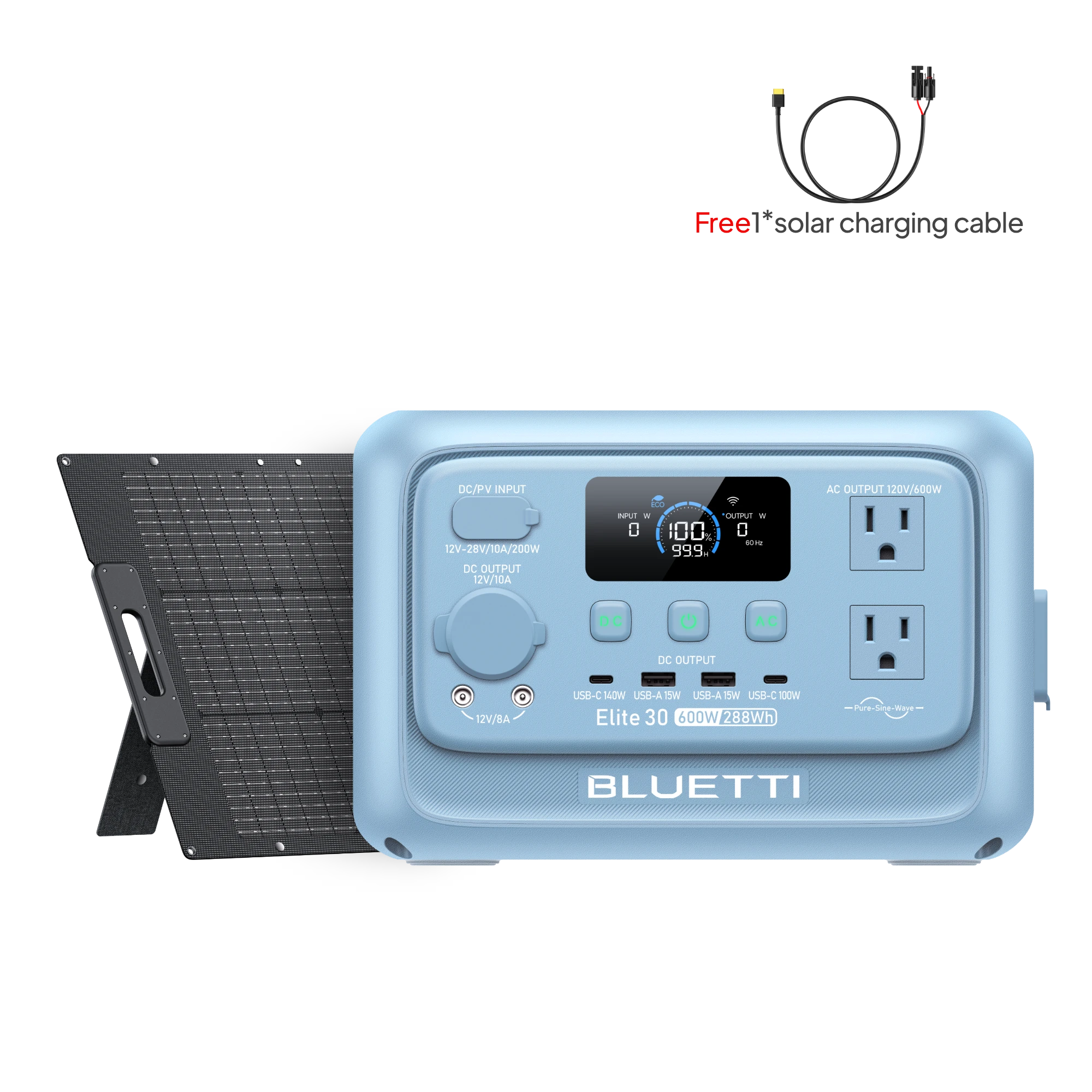 BLUETTI Elite 30 V2 | 288Wh 600W Portable Power Station