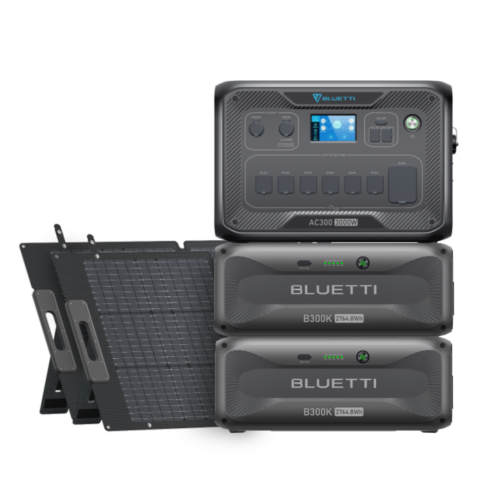BLUETTI AC300+2*B300K | Home Battery Backup Grid-tied System, 3,000W AC ...