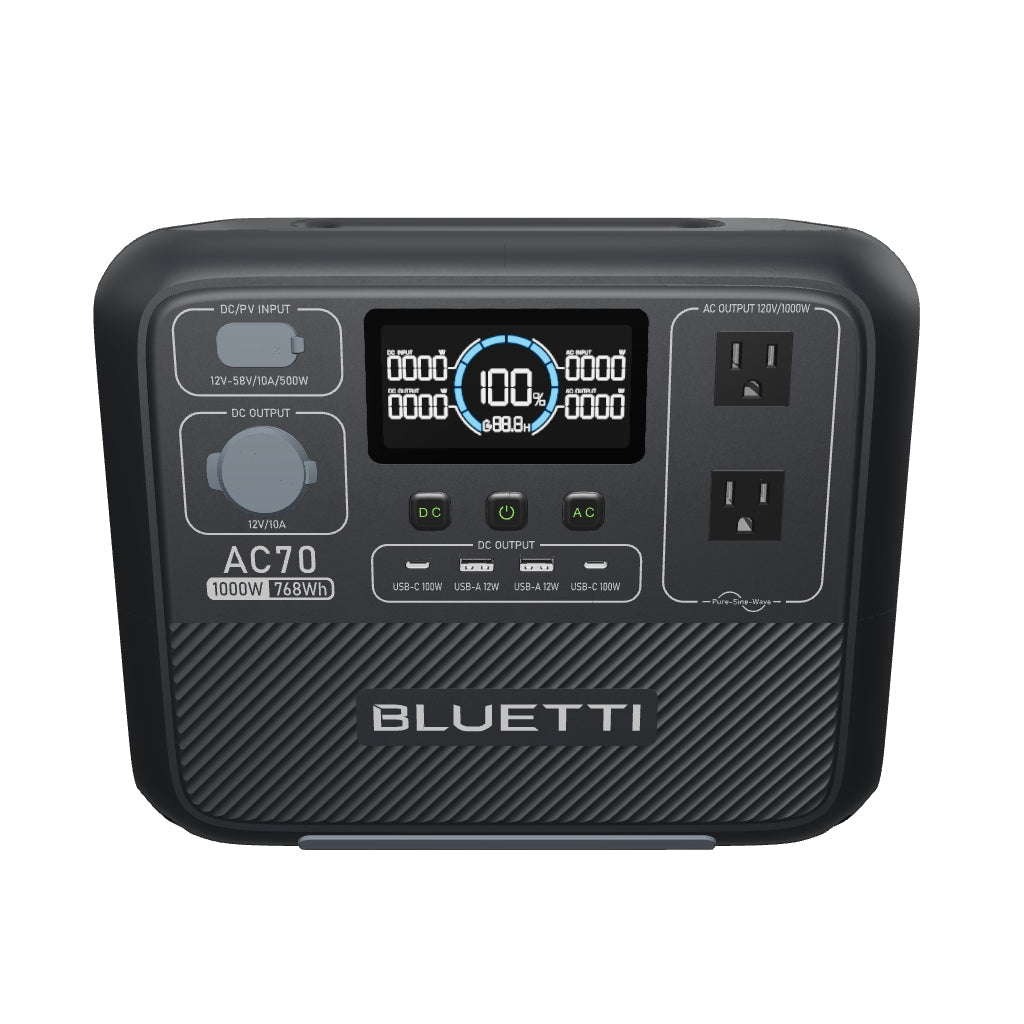 BLUETTI AC70 Portable Power Station | 1,000W 768Wh