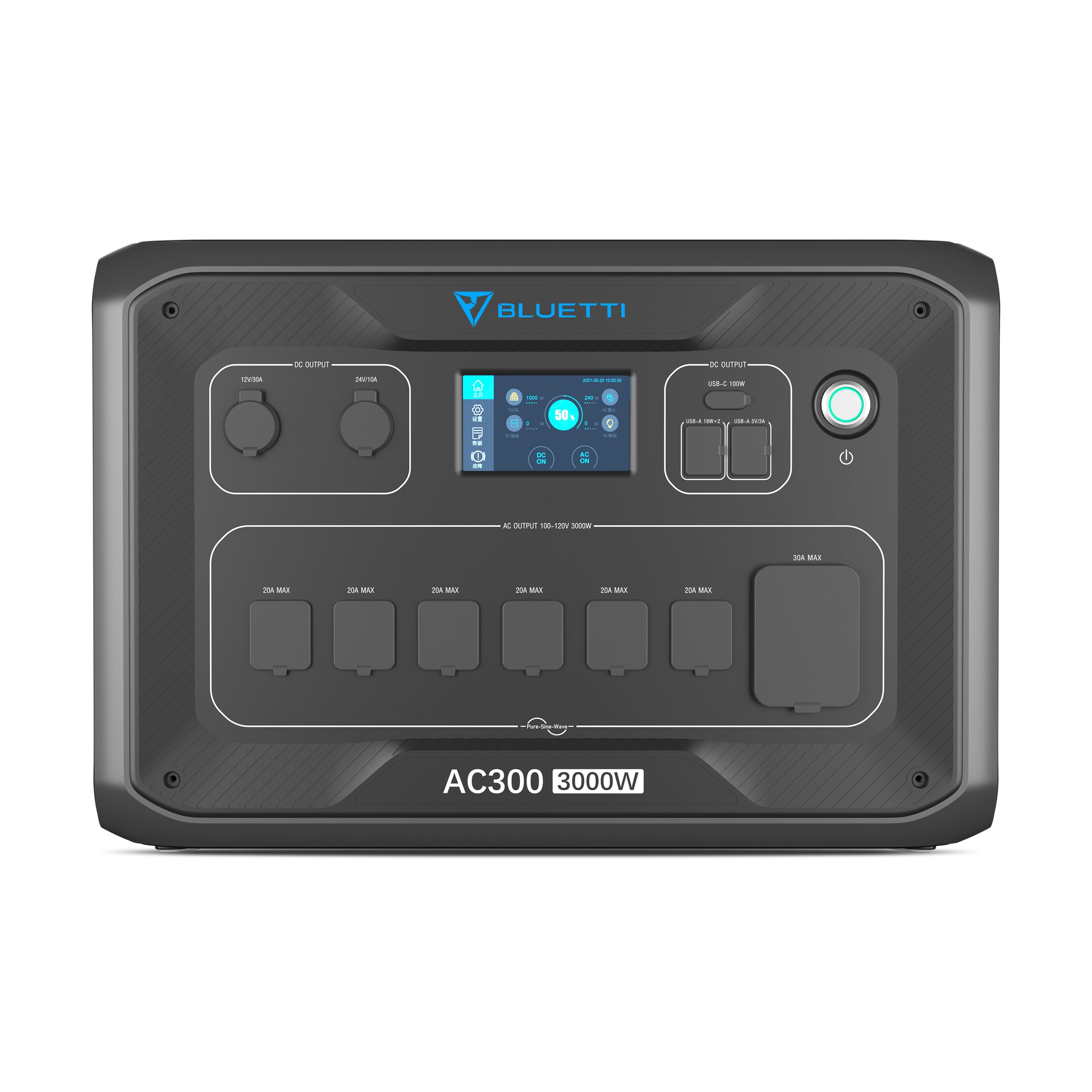 BLUETTI AC300 + 1*B300 | Home Battery Backup Grid-tied System, 3,000W ...